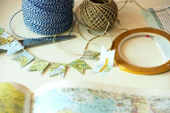 My Stuff Room / Galore-ious Stuff: Map Bunting / Garland