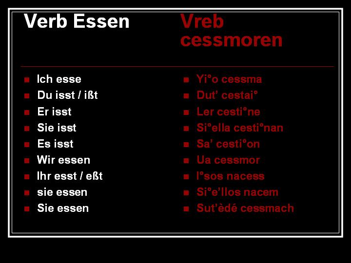Die-Kristal~lisKar: Verb Essen / Vreb Cessmoren