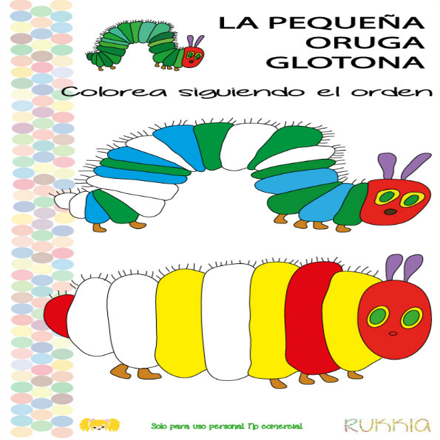 Cuaderno de Actividades de la Pequeña Oruga Glotona | Mundo de Rukkia