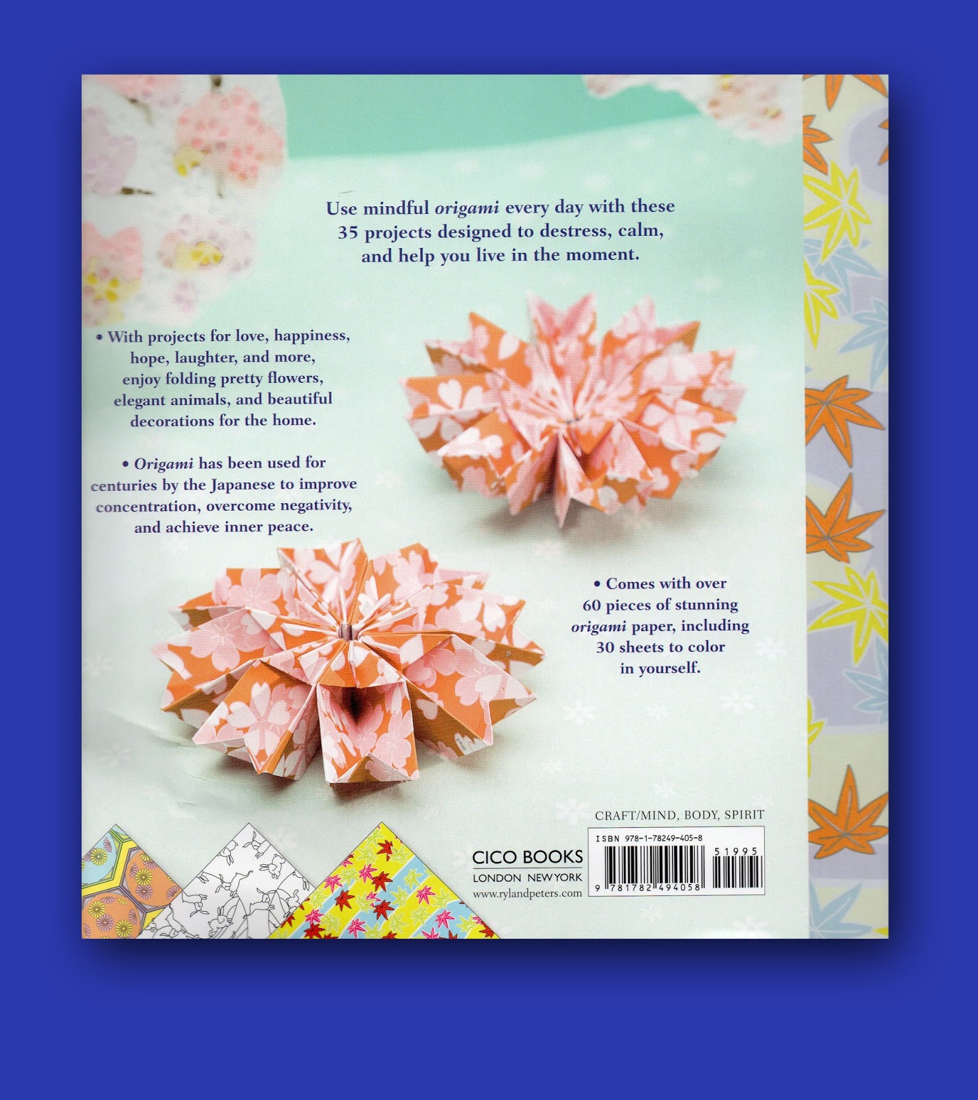 The Papercraft Post: Origami for Mindfulness, by Mari Ono. Review.