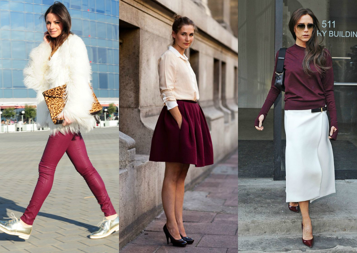 Violeta Estilo's: Dica para o inverno: Combine Marsala com Branco ...