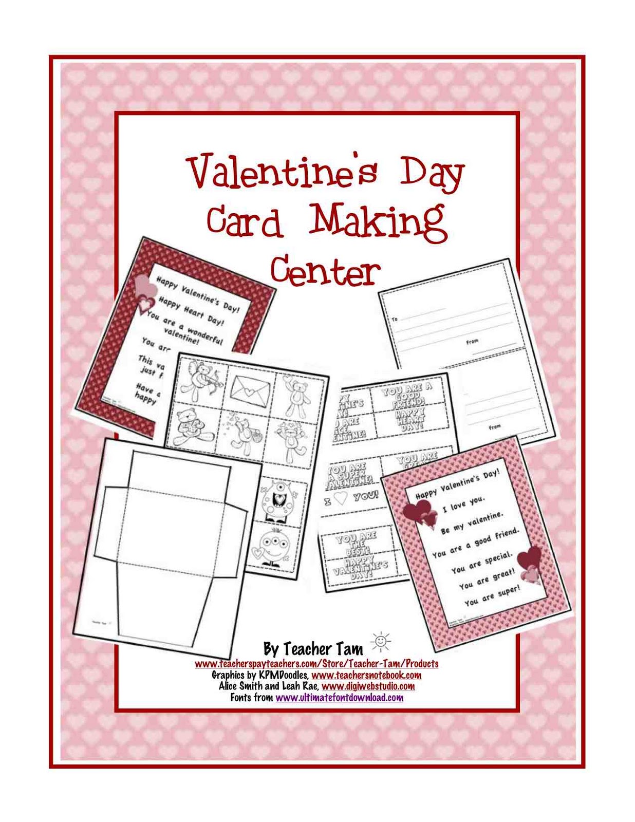 Teacher Tam's Educational Adventures: Valentine's Day Card Making Center
