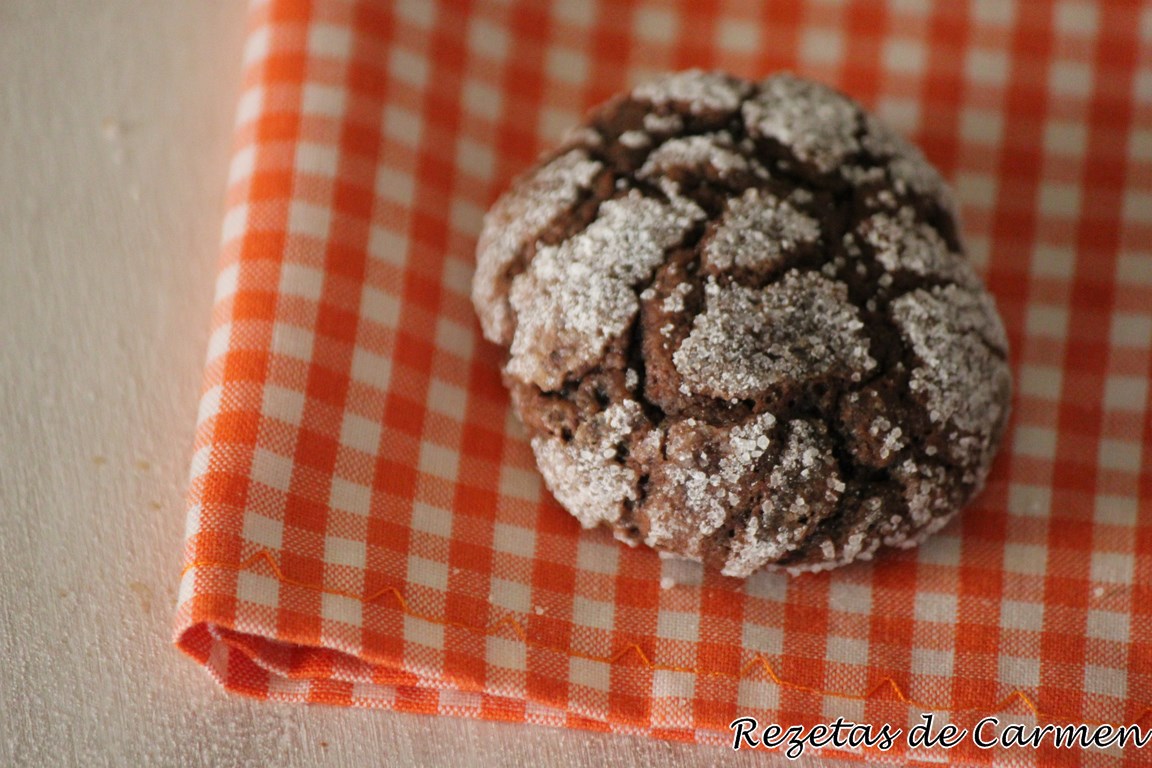 Galletas craqueladas de chocolate y naranja ( crinkles )