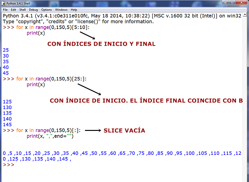 APRENDER A PROGRAMAR CON PYTHON: BUCLE FOR/IN