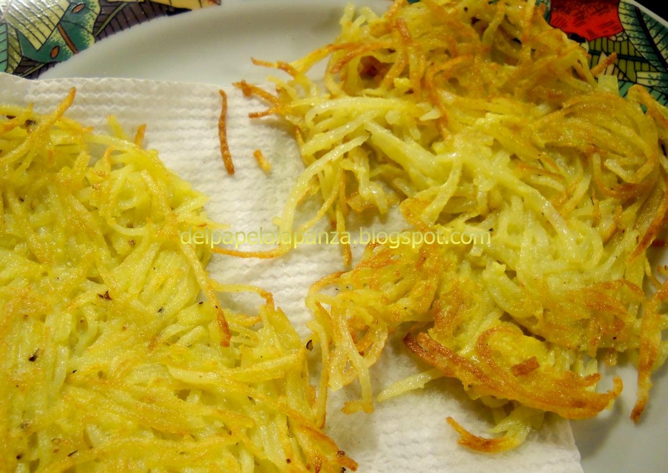 Del papel a la panza: Tortillitas de papas ralladas