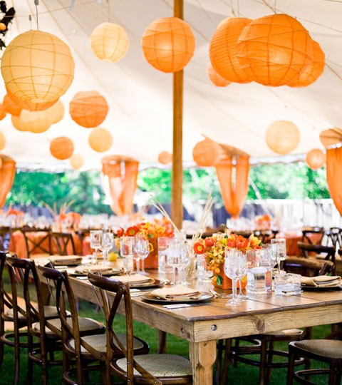 Carried Away: Perfect Parties: Orange Table Decor
