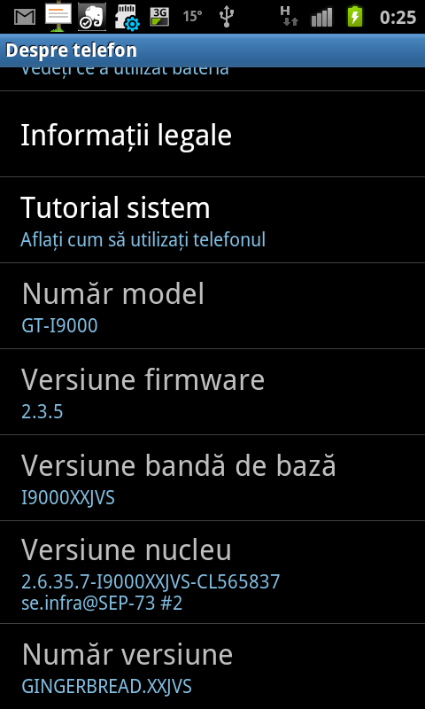 Am cel mai nou firmware – Android 2.3.5 pe SGS – Macku