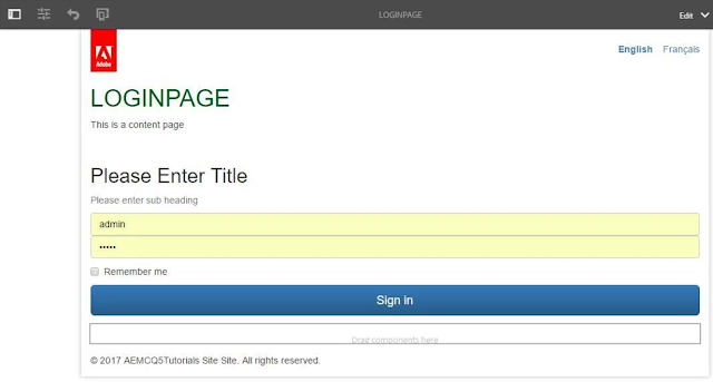 Creating a Login Component for the Experience Manager Toy Store - AEM ... Creating a Login Component for the Experience Manager Toy Store - AEM ...