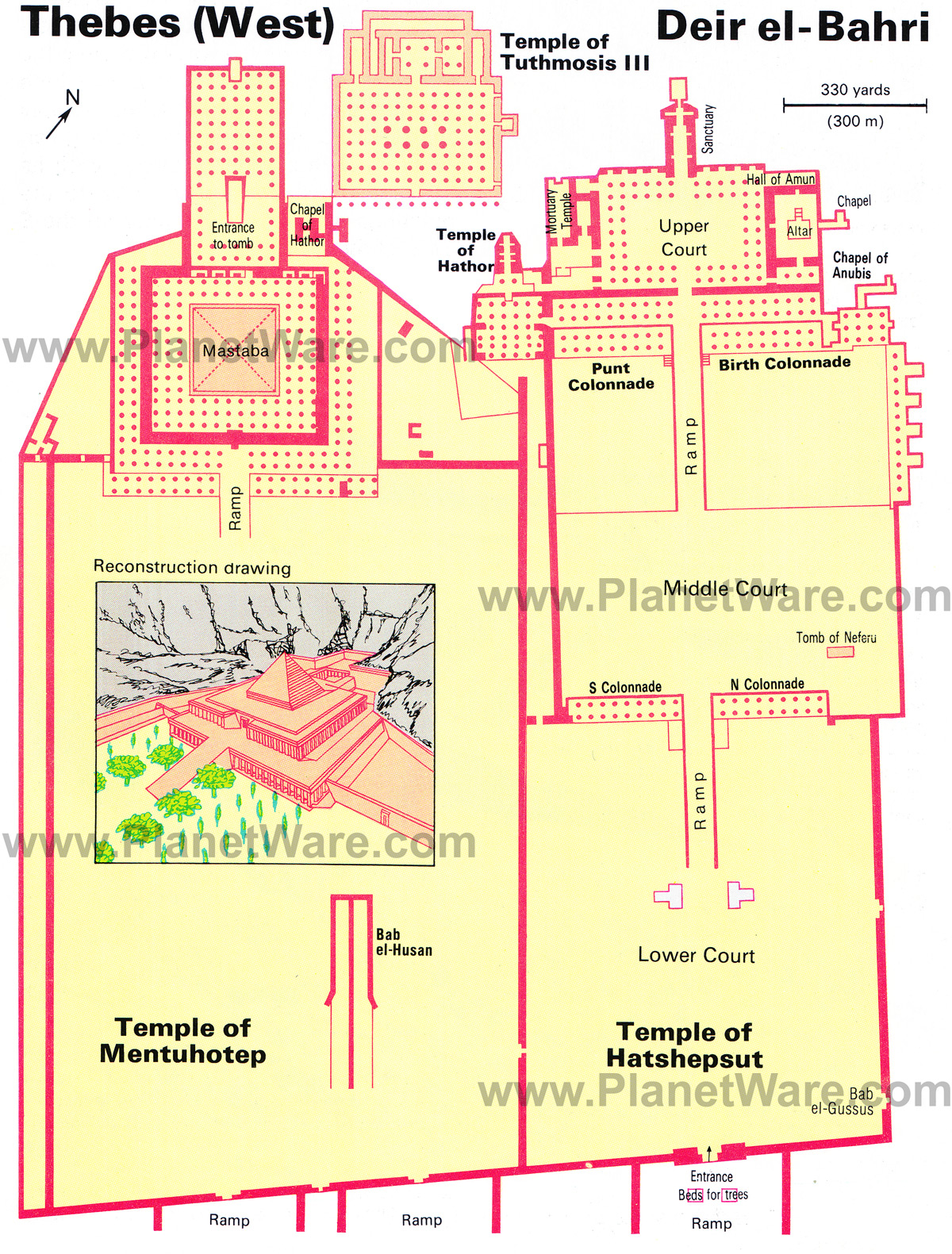 Funerary Temple Of Hatshepsut Plan