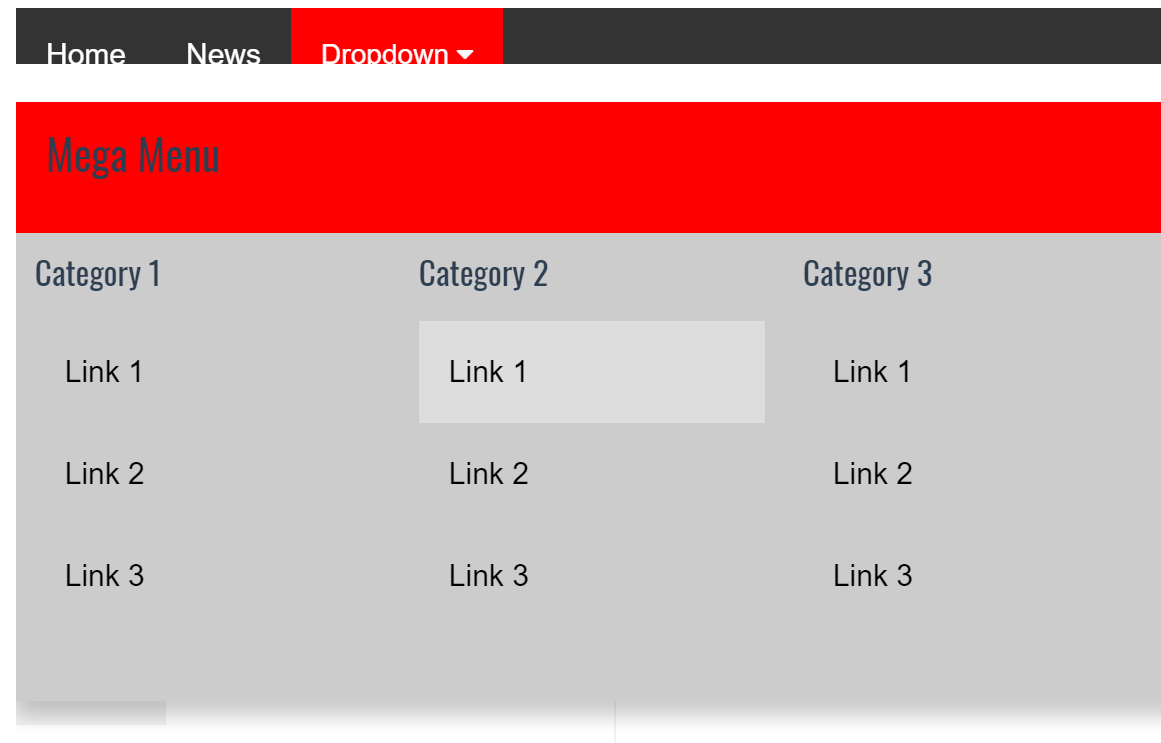 Responsive Mega Menu (Full-width dropdown in navbar) - TechnicalRaji