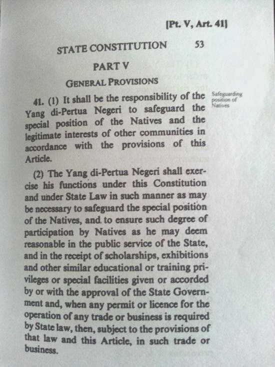 Empower Sabah Natives, Implement Article 41 Sabah Constitution ...