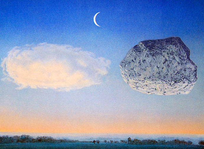 Scattered Showers in a Clear Sky: O Magritte Sky