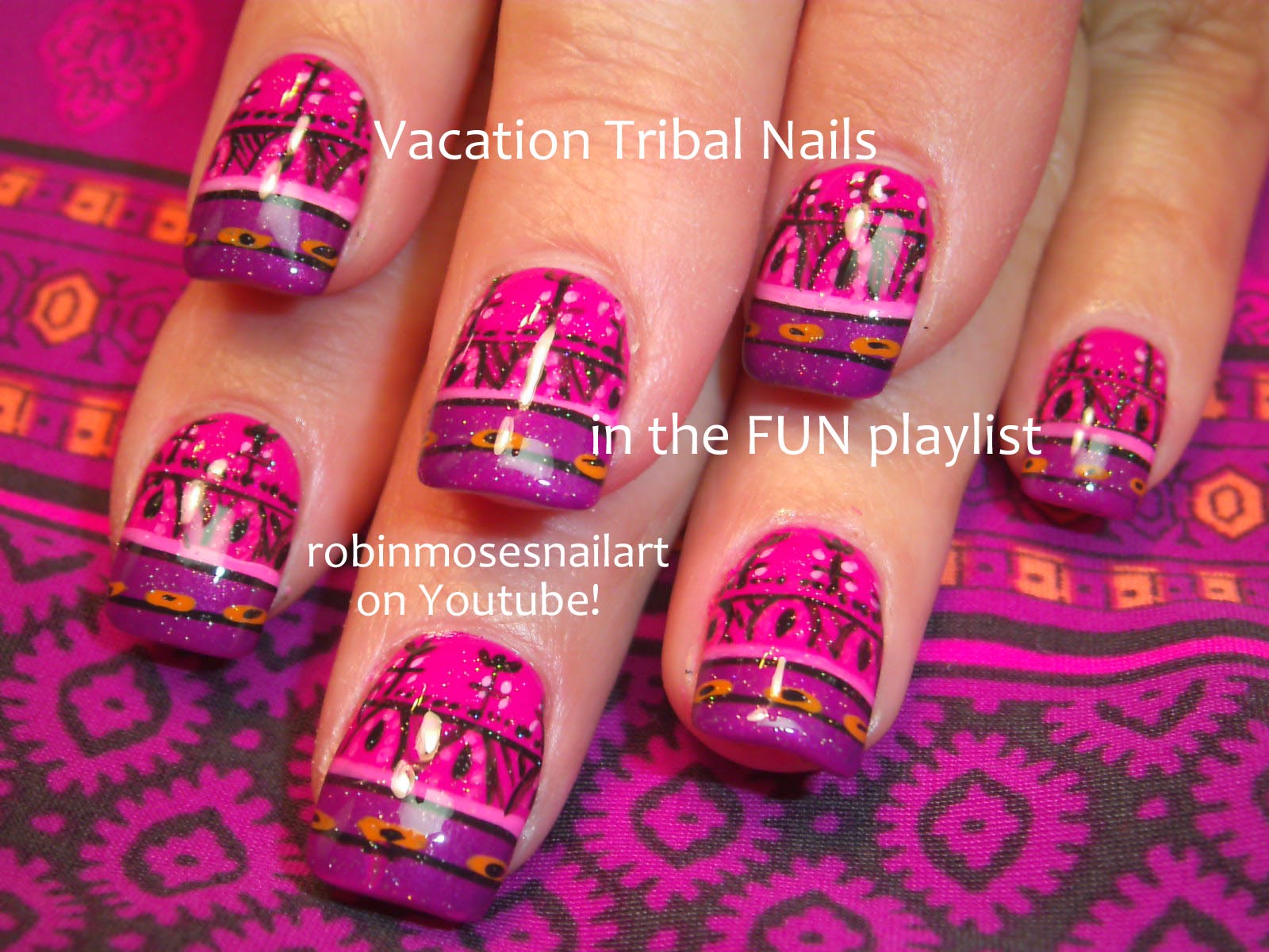 Nail Art by Robin Moses: "tribal nails" "tribal nail art" "aztec nails ...
