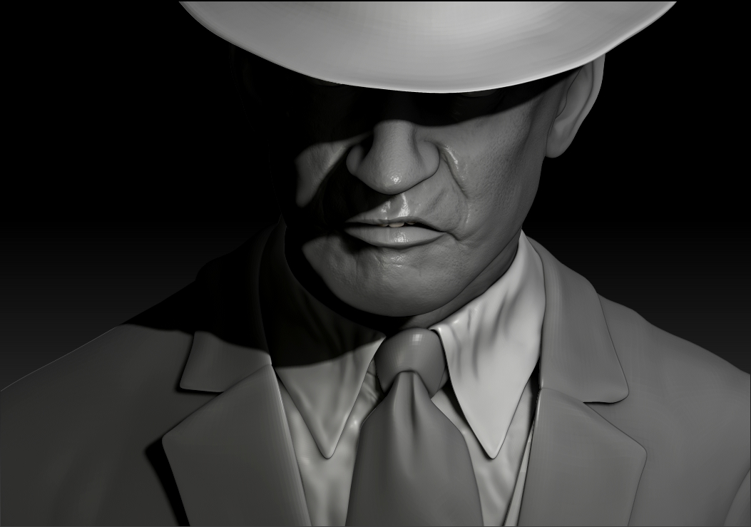 3d Modeling work: Mafia man (Maya, Zbrush)