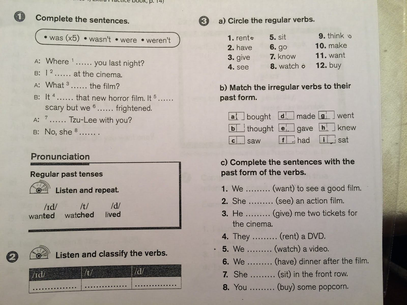 Inglés Nivel 3: Fotocopias Past Simple