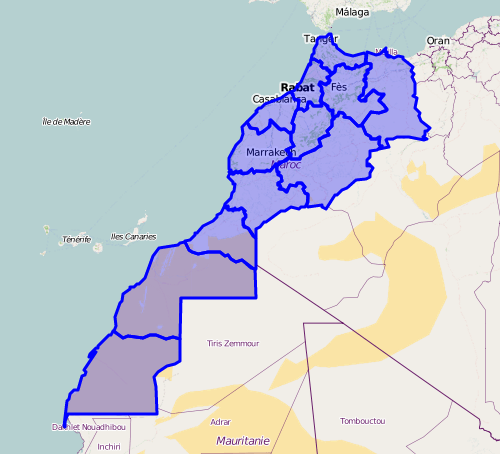 Régions - Maroc Maps