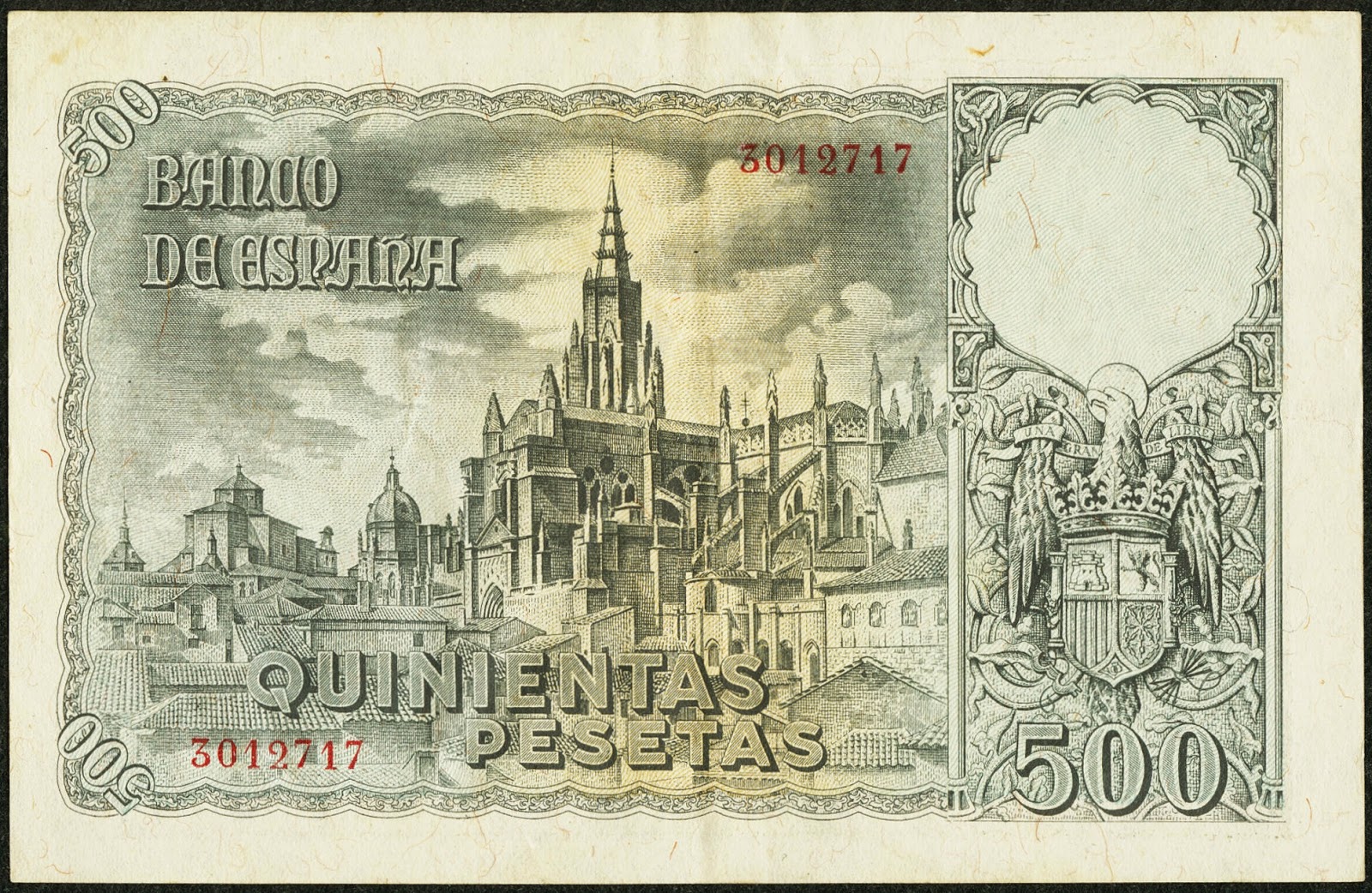 Spain 500 Pesetas banknote 1940|World Banknotes & Coins Pictures | Old ...