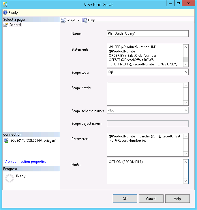 Travis Gan: Query Hint and Plan Guide