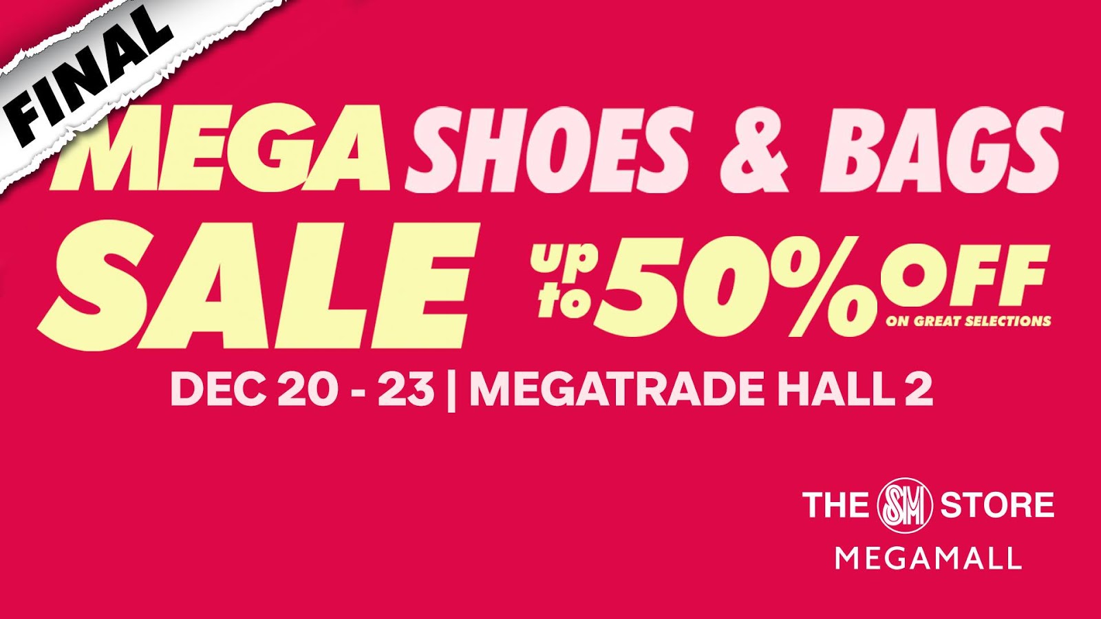Manila Shopper: Mega Shoes & Bags SALE at SM Megatrade: Dec 2018
