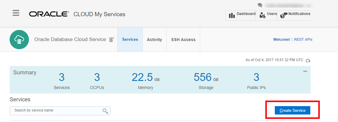 Cloud@Cloud: Create Database Cloud Service (DBCS) using Oracle Cloud ...