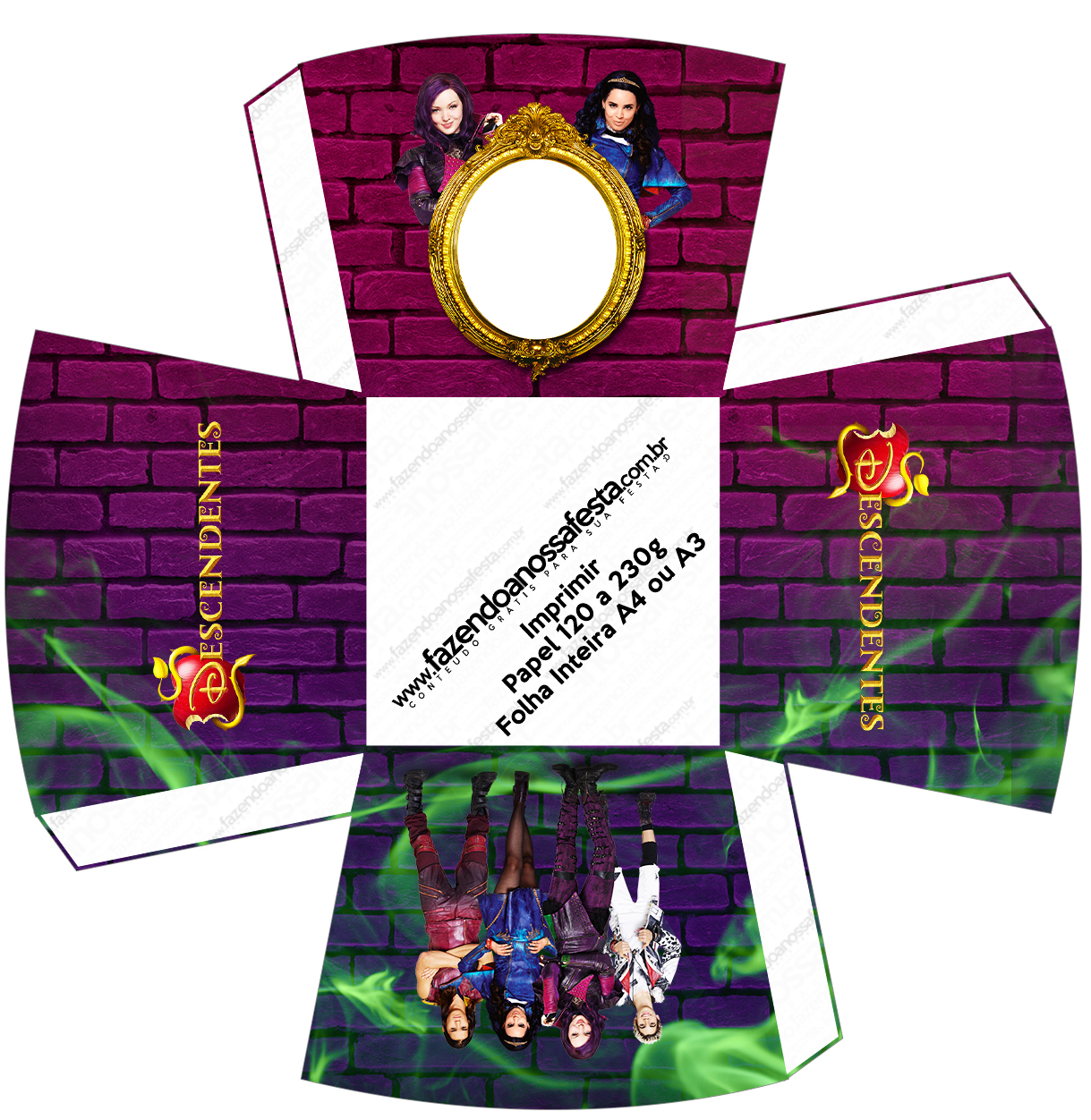 Descendants Party: Free Printable Boxes. - Oh My Fiesta! in english