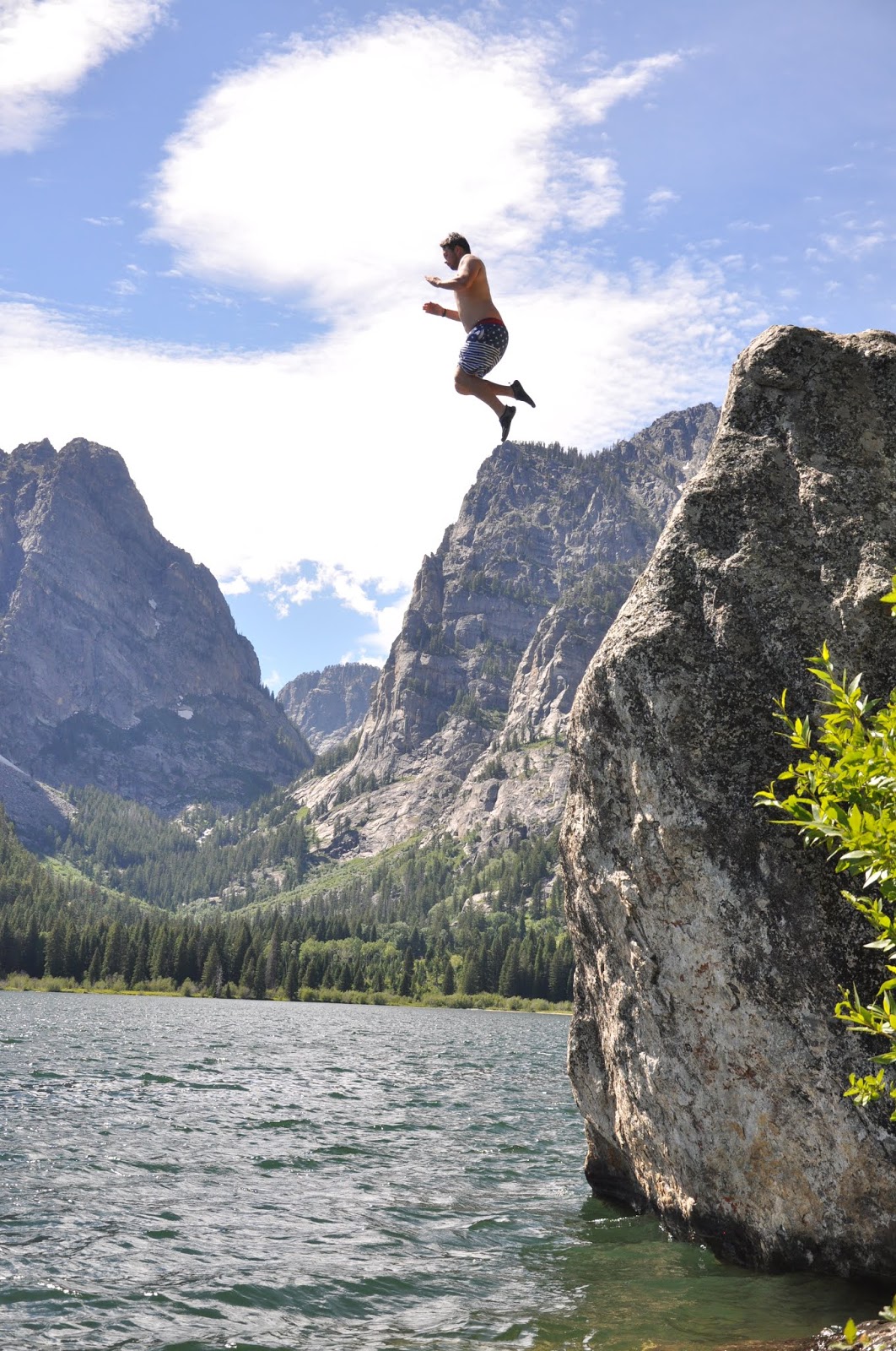 Passing through Jackson... Cliff Jumping at Phelps Lake