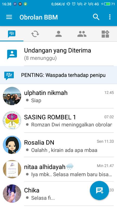 App mobile service site: BBM