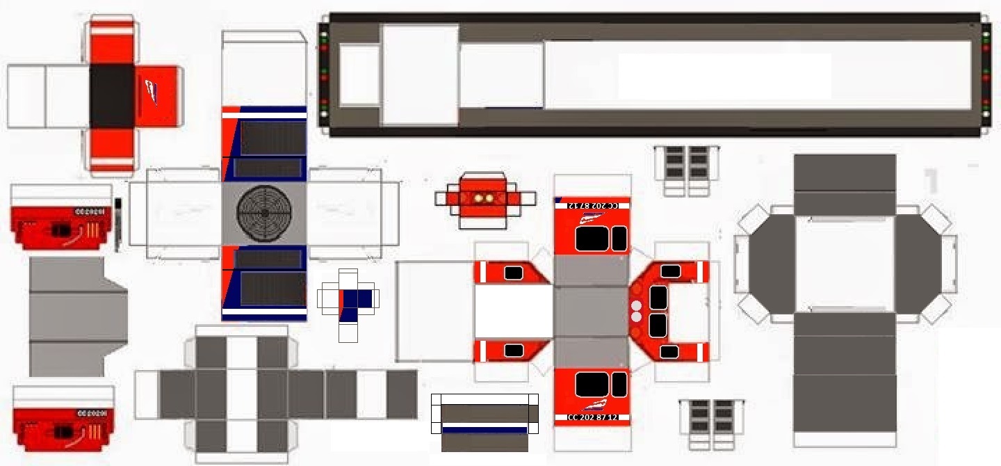 Papercraft Kereta Seri "Lokomotif CC 202" | Train and Bus PaperCraft Shop
