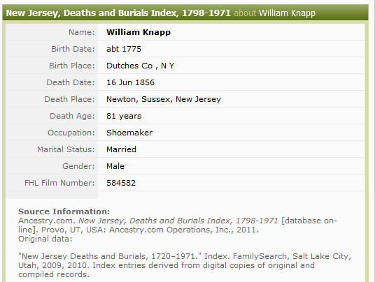 Family Tree Maker User: Genea-Musings - Knapp Hit