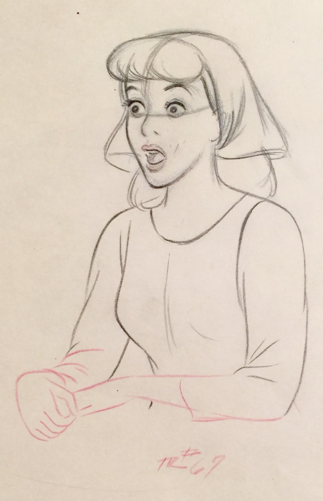 Animation Collection: Original Production Drawing of Cinderella from ...