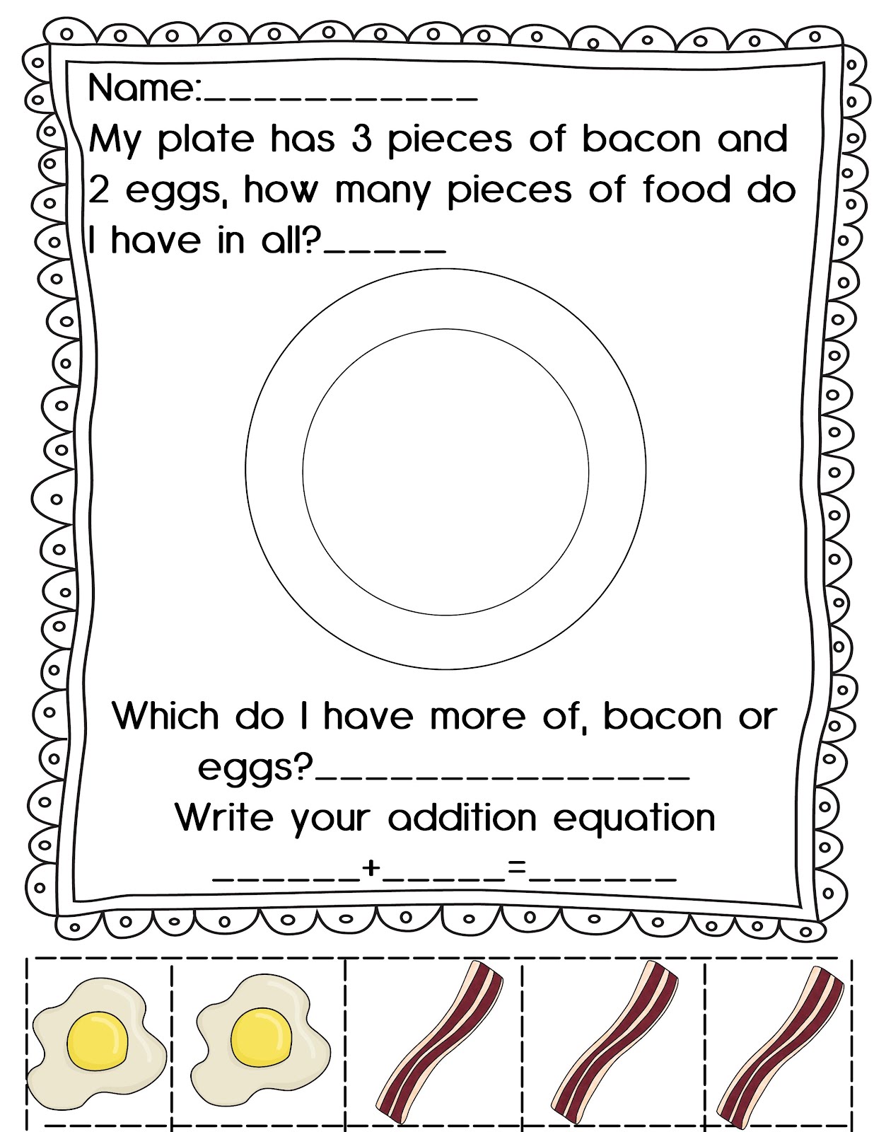 New "It's Breakfast Time" Math and Literacy Unit and a FREEBIE!!!!!