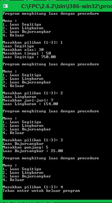 Contoh Flowchart dan Program Menghitung Luas dan Volume Bangun Datar ...