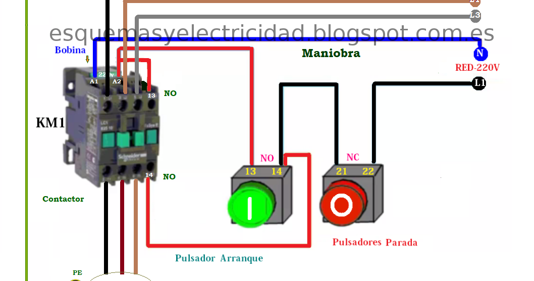 Contactor Funcionamiento Monofasico Y Trifasico