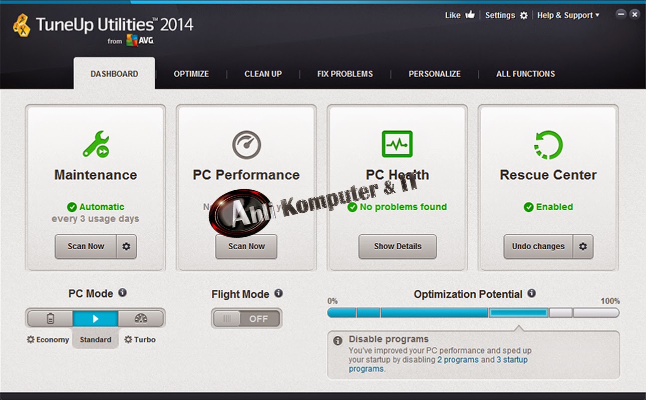TuneUp Utilities 2014 Final Terbaru - Ahli Komputer dan IT