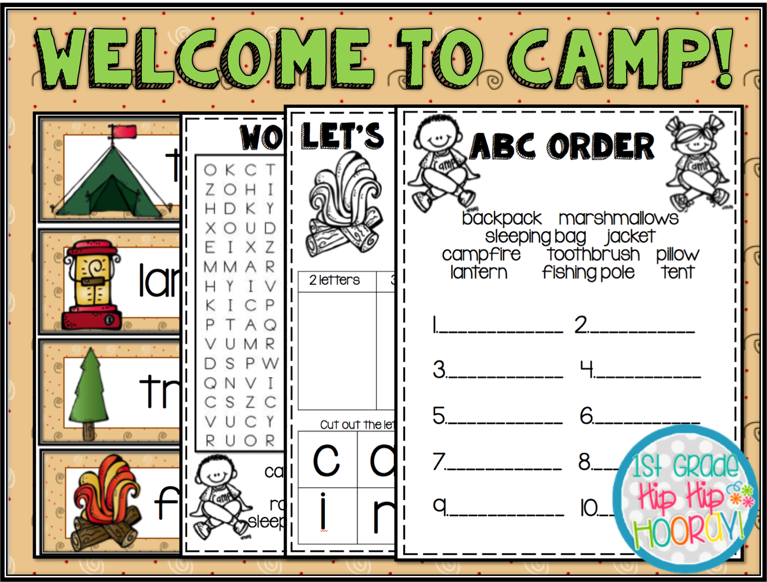 1st Grade Hip Hip Hooray!: A Camping Day ... Perfect for End of the ...