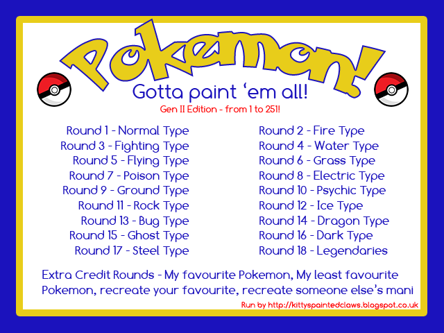 Kitty's Painted Claws: Pokemon Challenge Gen 2!