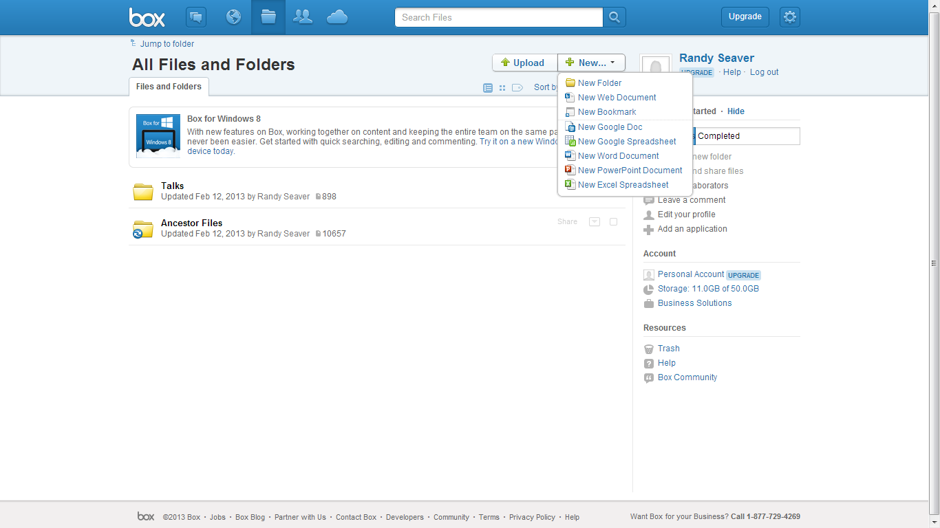 Genea-Musings: Technology Tuesday - 5 to 50 Gb Free at Box.com