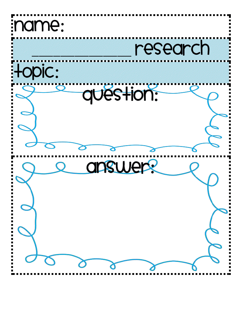 The Go To Teacher: Inquiry Circle student learning sheets