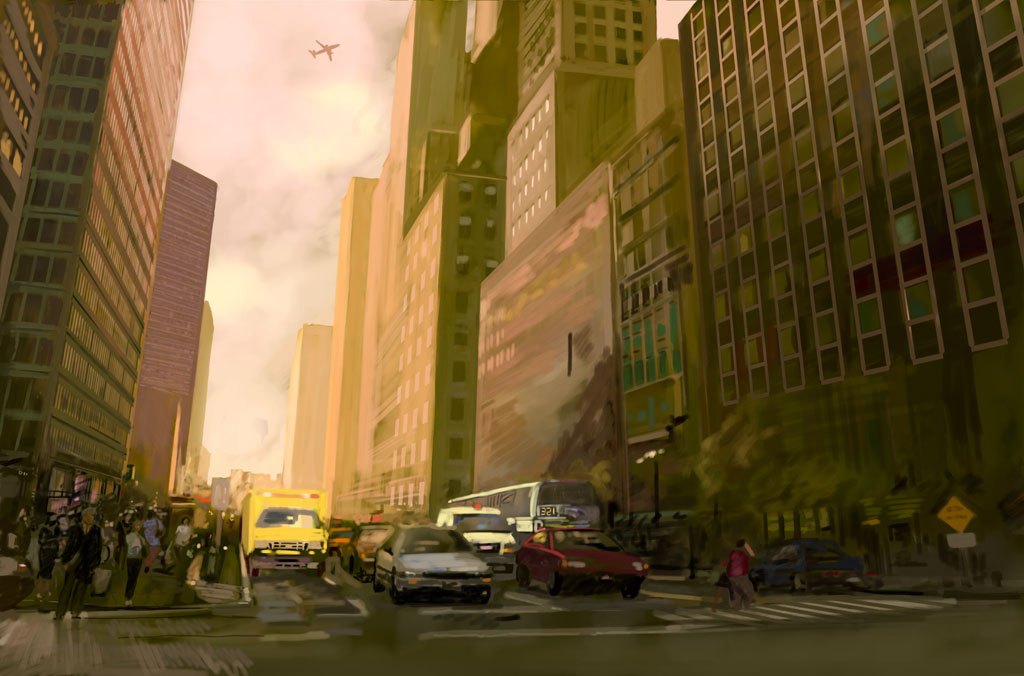 Illustration Fixation: Quiet Noise - Painting a City Scene