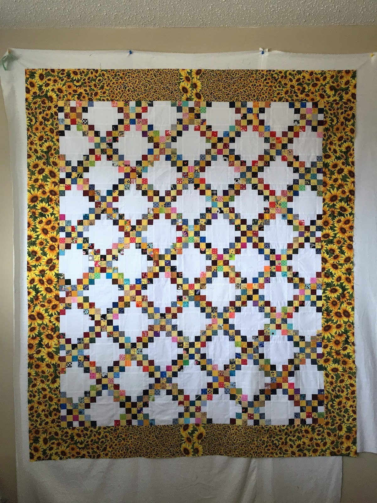 Scrappy Double Irish Chain Quilt
