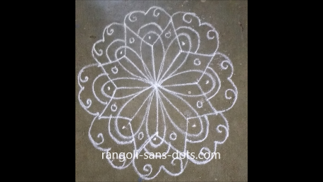 Saturday kolam for Puja and entrance rangoli