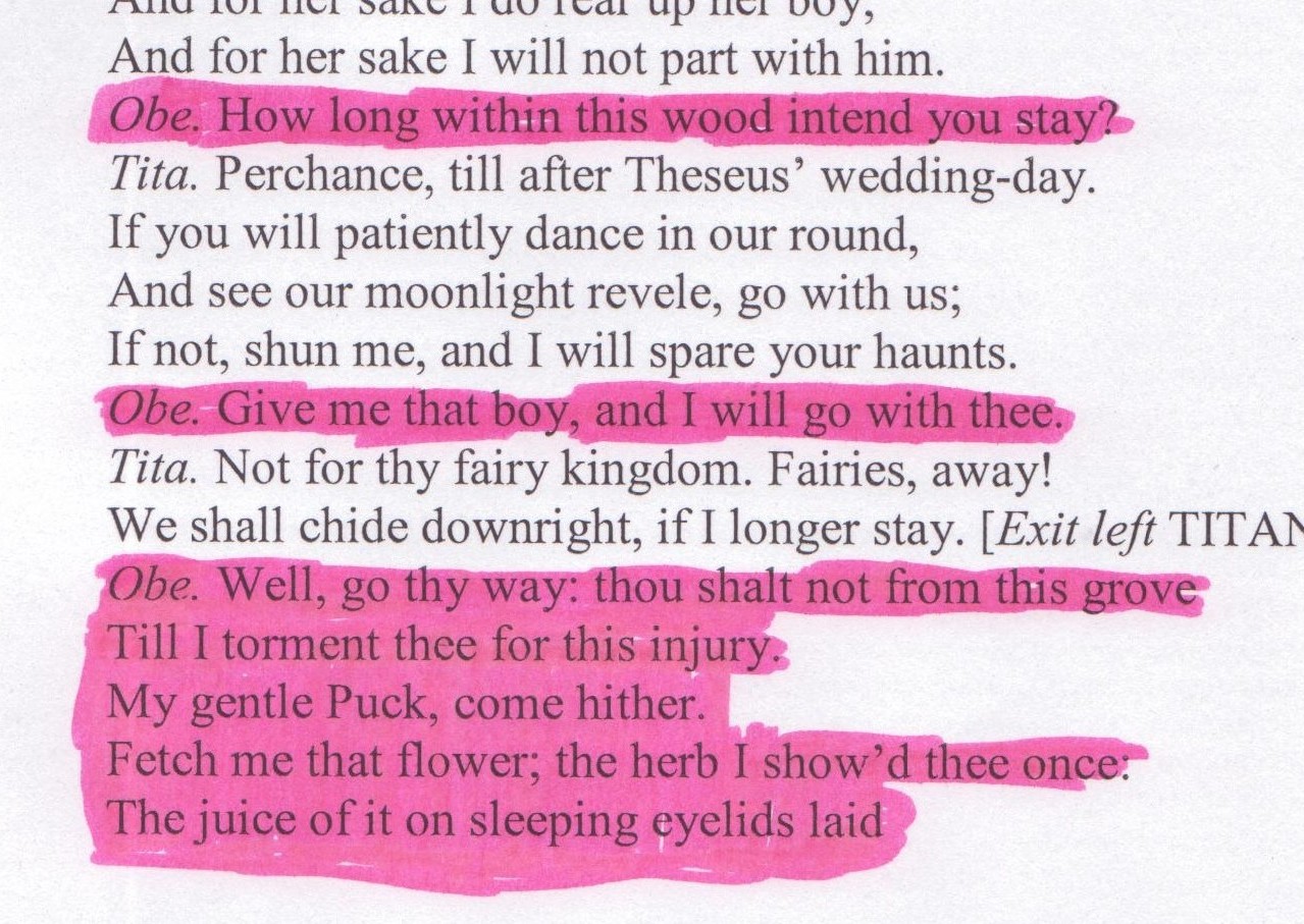 "Then I defy you stars!": Quick Script Tip!! Highlight your lines!!