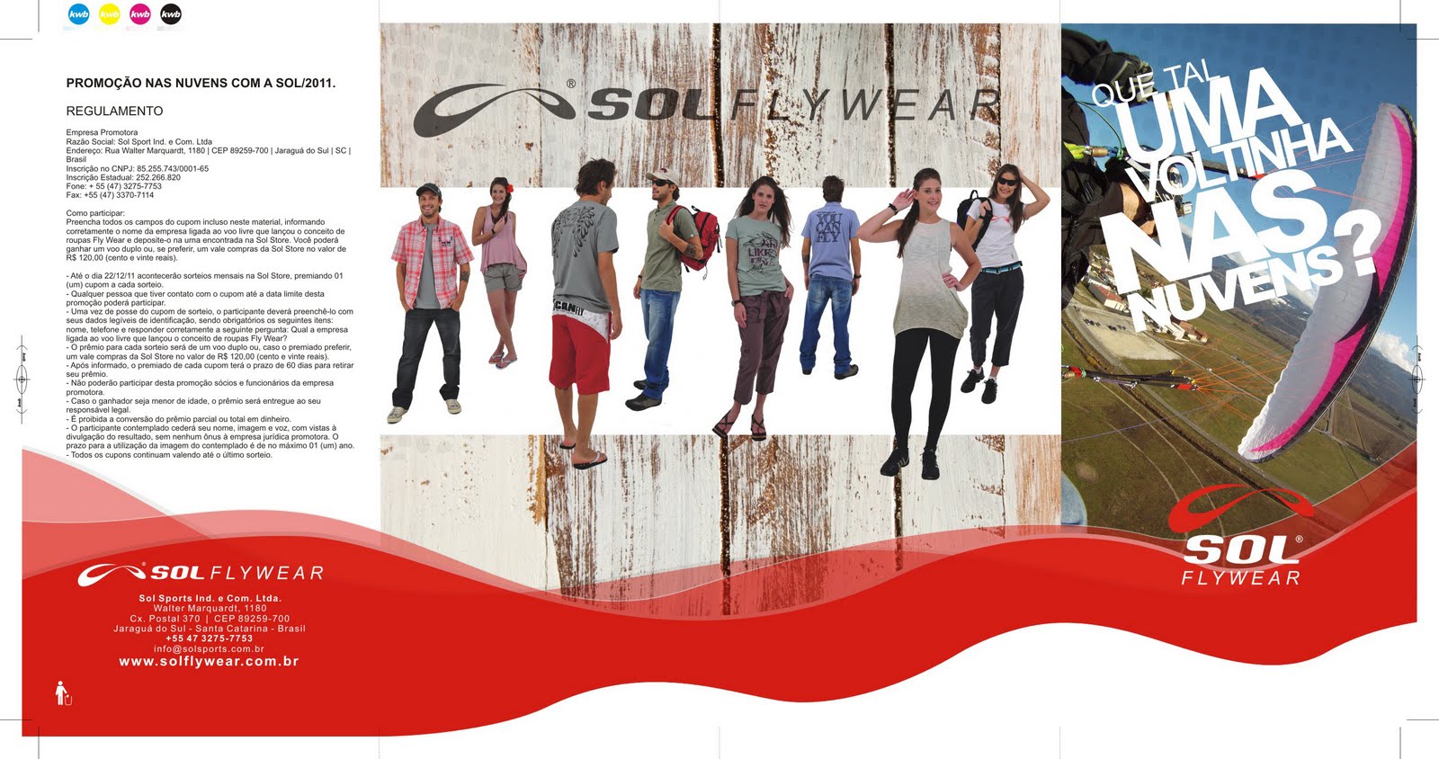 Comunicação que funciona!: Folder Sol Flywear