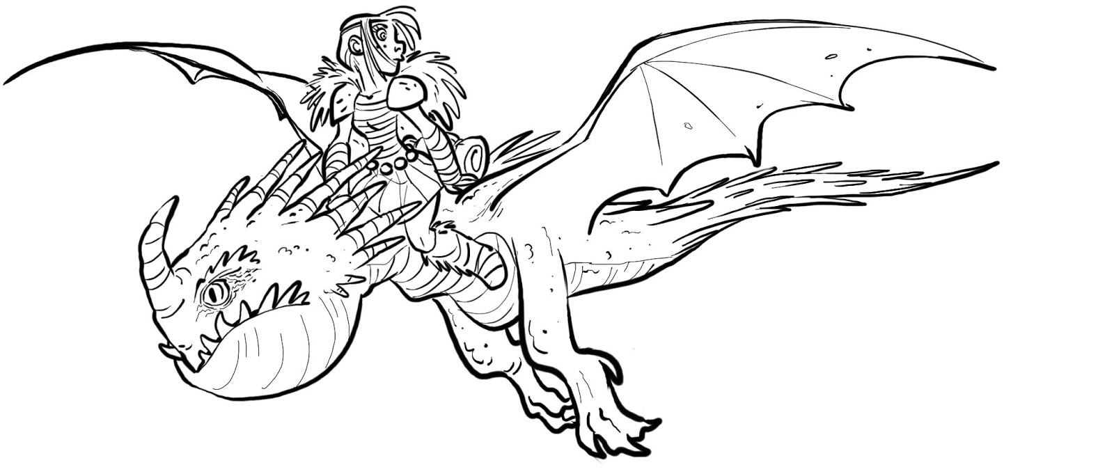 Astrid And Stormfly Coloring Pages Coloring Pages