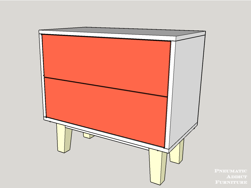 Tapered Leg Bachelors Chest | Pneumatic Addict