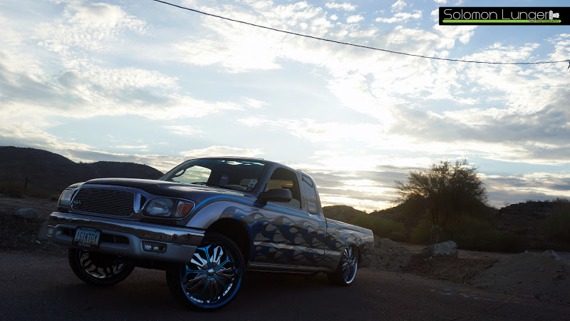 Solomon Lunger Photography: Slammed Tacoma Mini Truck with Flames ...