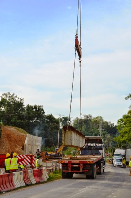 Construction of a new bridge at Dambai, Penampang, Sabah
