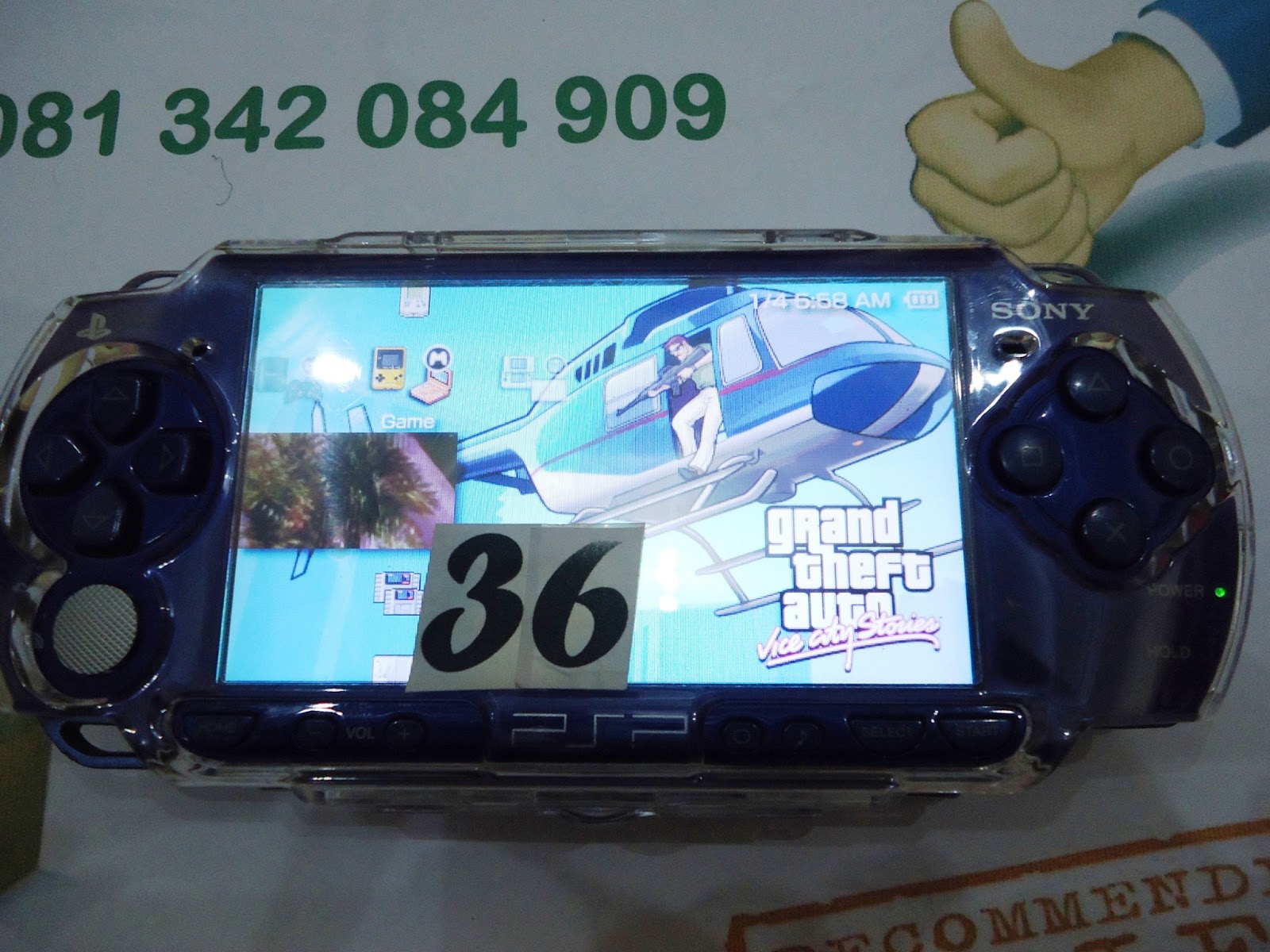 #36 PSP 2001 Blue GTA Vice City Stories + Clear Case + 8 Gb - Obral PSP ...