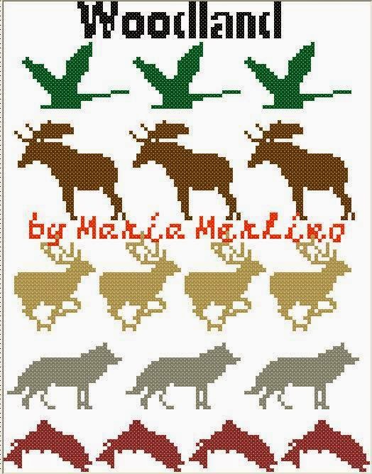 Color Charts and Tapestry by Maria Merlino: Woodland Animals Goose ...